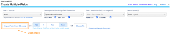 Bulk Create Custom Fields in Salesforce with BOFC