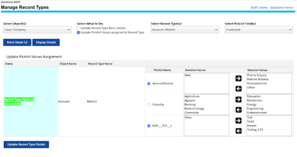 How to Mass Update Record Types In Salesforce? - BOFC
