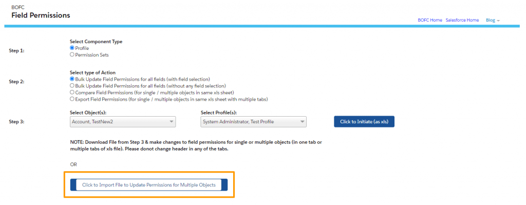Mass Update field permissions for Salesforce objects and profiles
