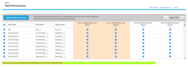 Guide : Update Field Permissions for multiple Salesforce Objects?